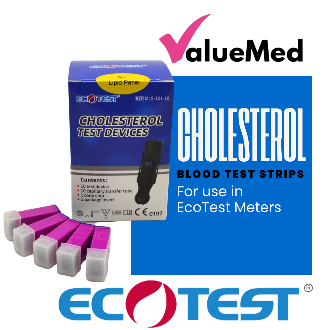 10 Ecotest Cholesterol Meter Refill Devices – Valuemed Health Screening